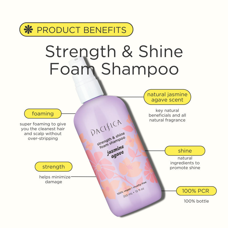 Jasmine Agave Strength + Shine Foaming Shampoo